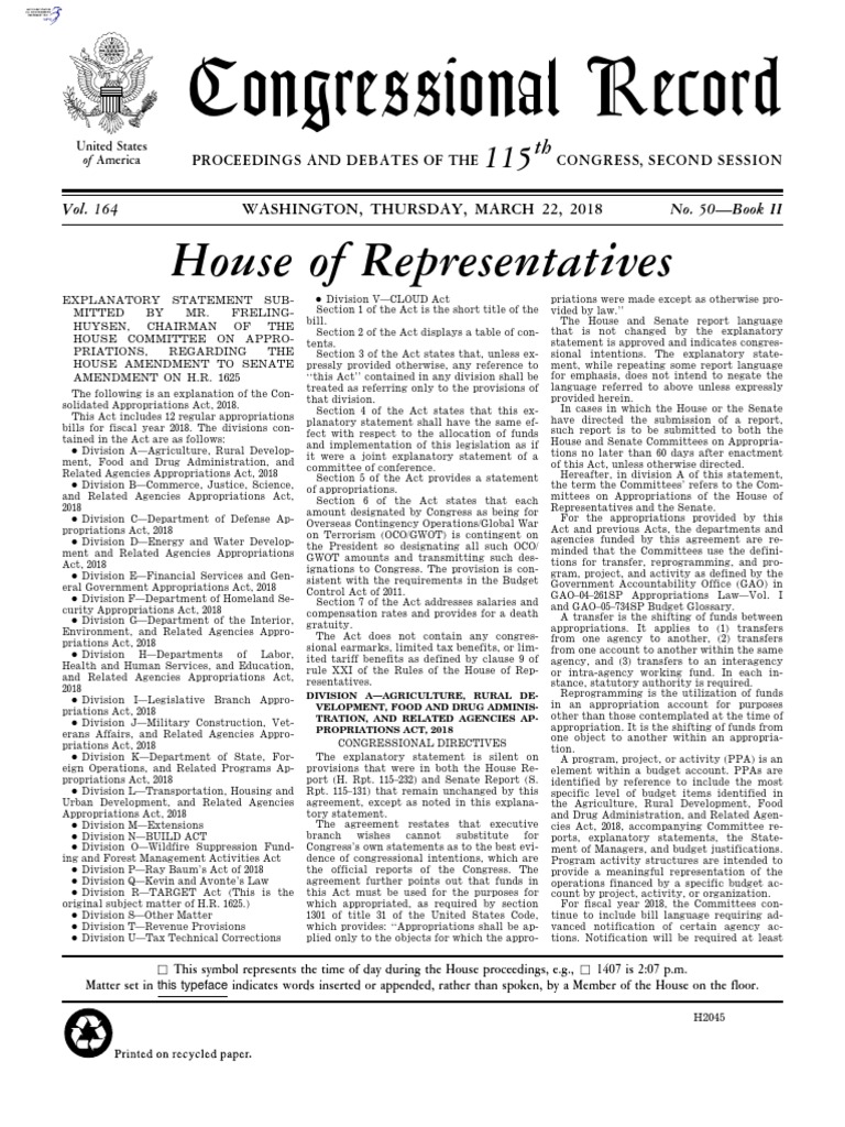House of Representatives: Congressional Record | PDF | United States ...