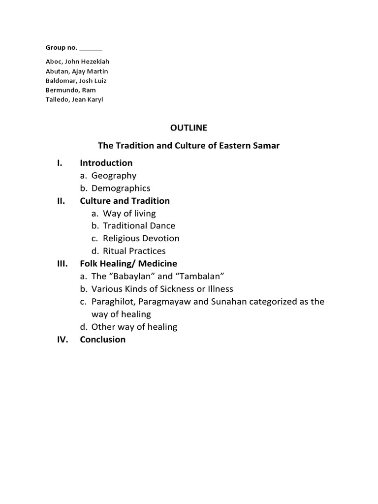 The Tradition and Culture of Eastern Samar | PDF | Religion And Belief