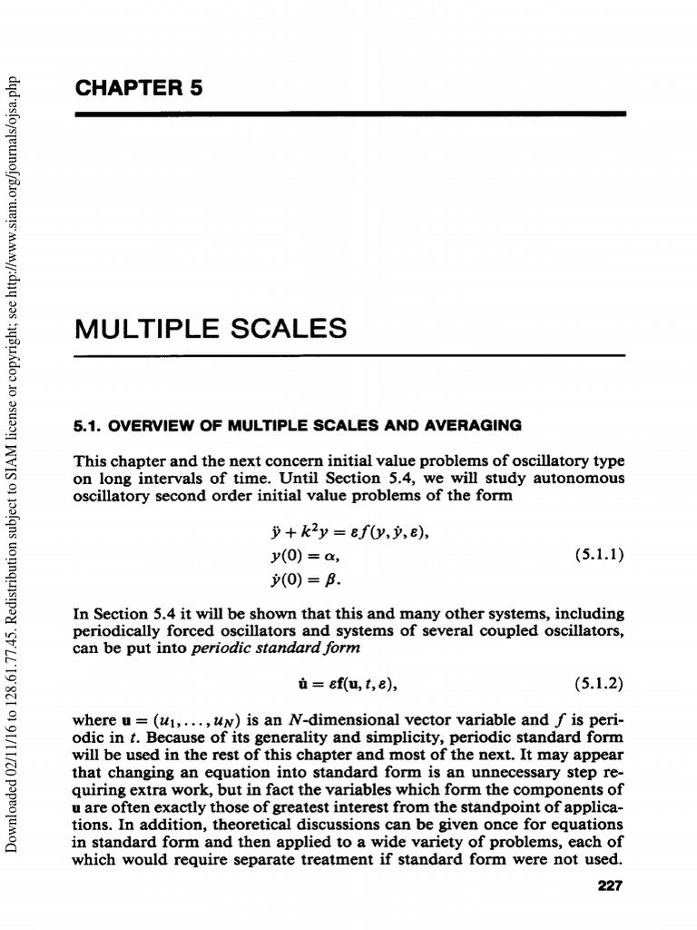 Method of Multiple Scales and Averaging | PDF | Approximation ...