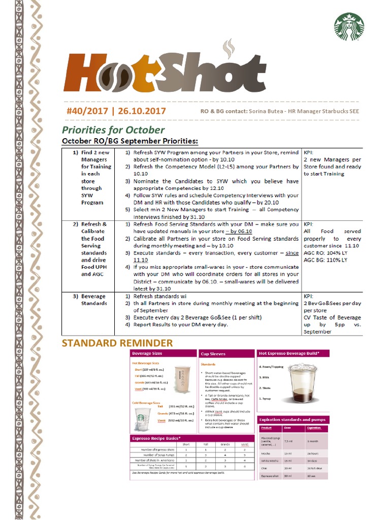 Hot Shot 40 PDF | PDF | Starbucks | Leadership