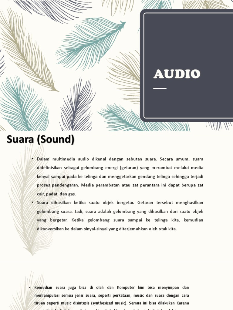 Memahami Audio dalam Multimedia | PDF | Teknologi & Rekayasa