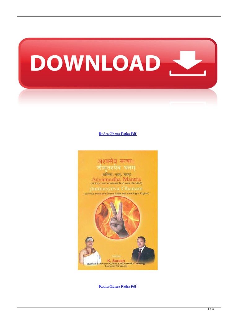 Rudra Ghana | Download Free PDF | Vedas | Hindu Literature