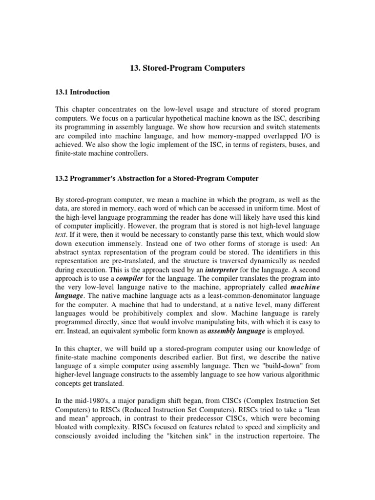 Stored-Program Computers | PDF | Input/Output | Central Processing Unit