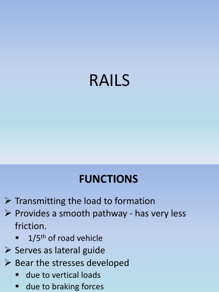 Types and Functions of Rail Joints | PDF | Track (Rail Transport ...