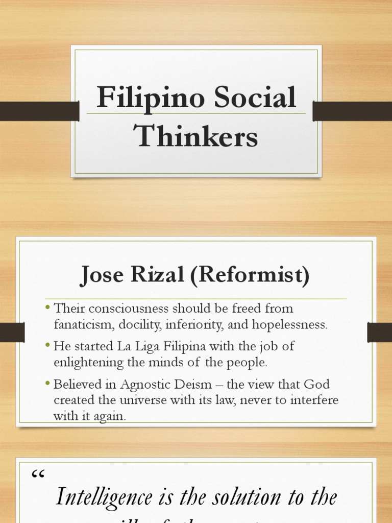 Key Filipino Social Thinkers | PDF | Liberty | Reason
