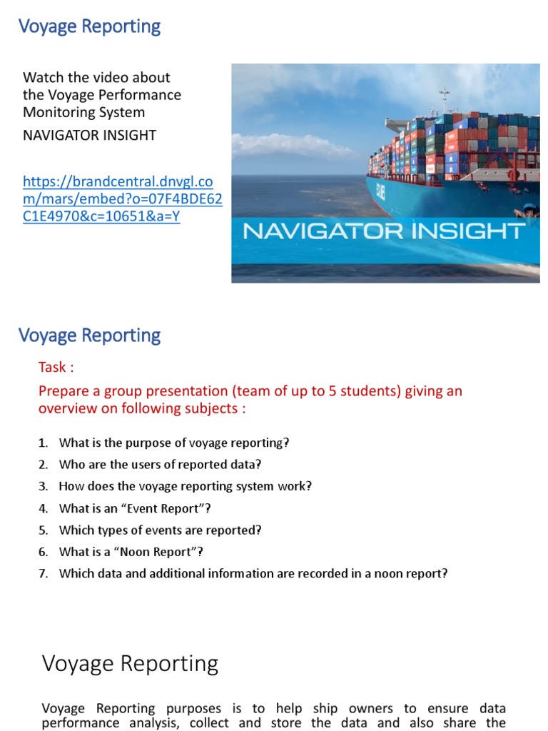 Voyage Reporting | PDF | Navigation | Information