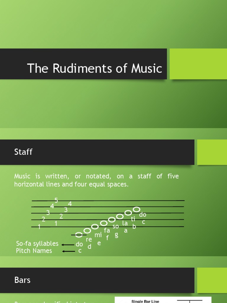 The Rudiments of Music | PDF