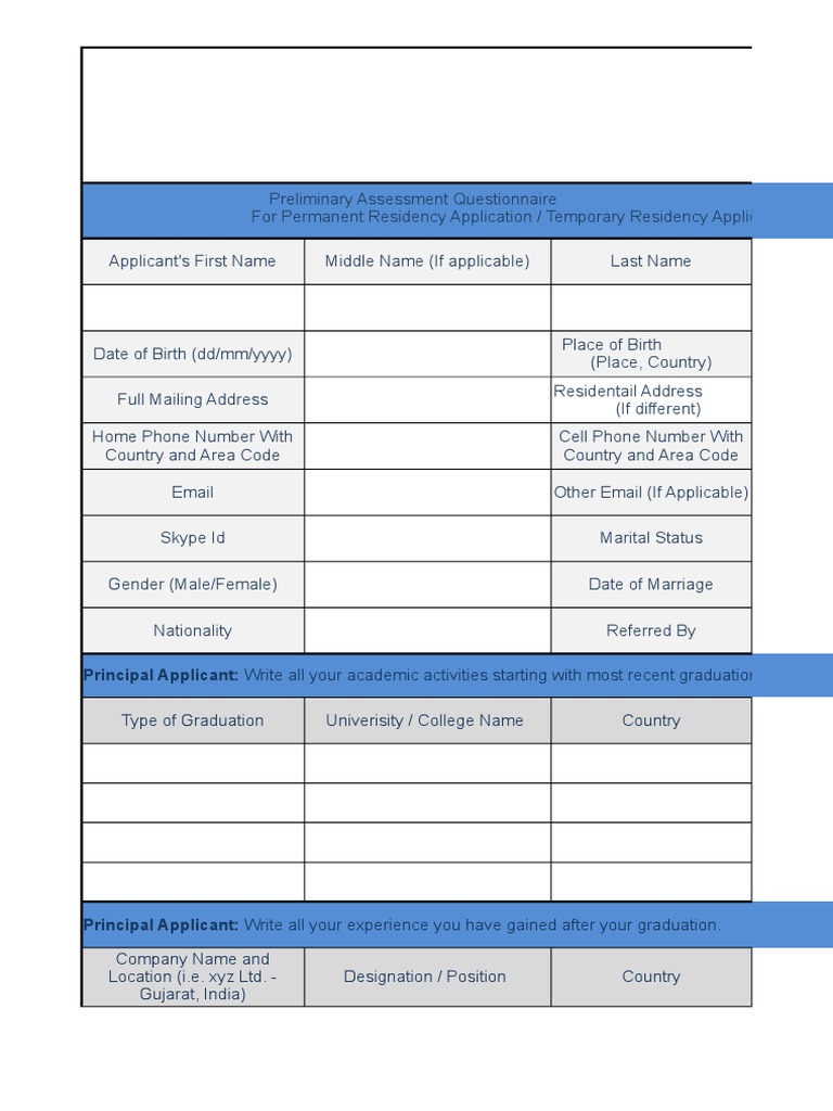 Initial Assessment Form | PDF | International English Language Testing ...