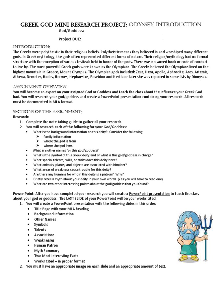 Greek God Research Projects | PDF | Twelve Olympians | Ancient Greek ...