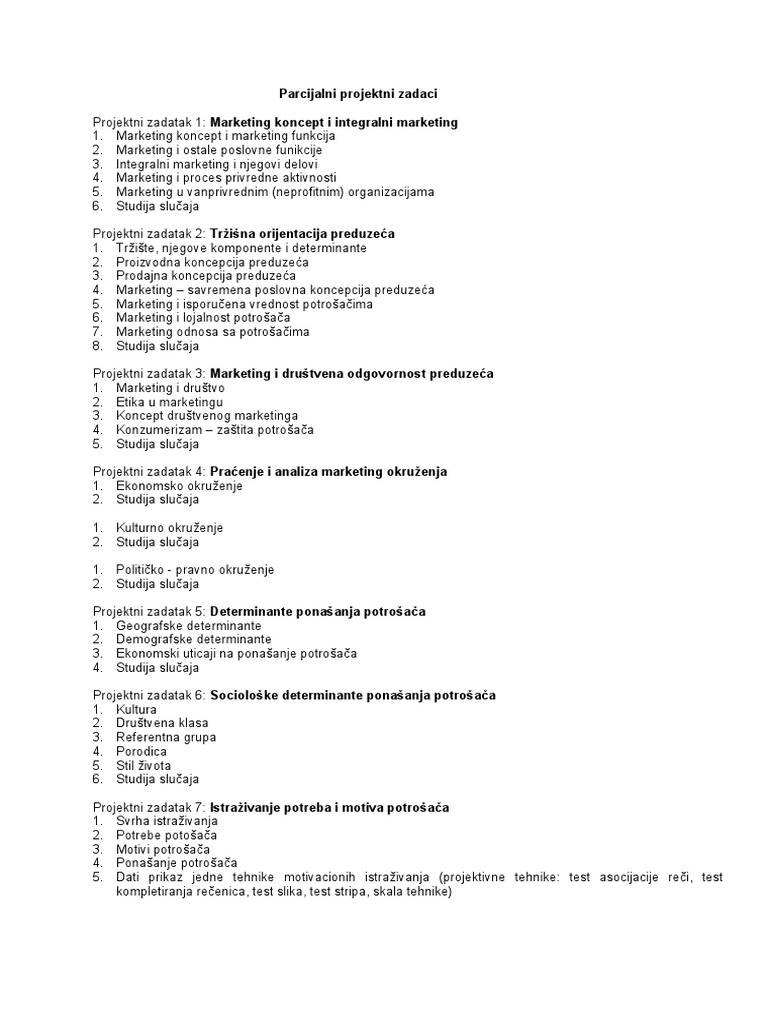 MT RK Projektni Zadaci | PDF