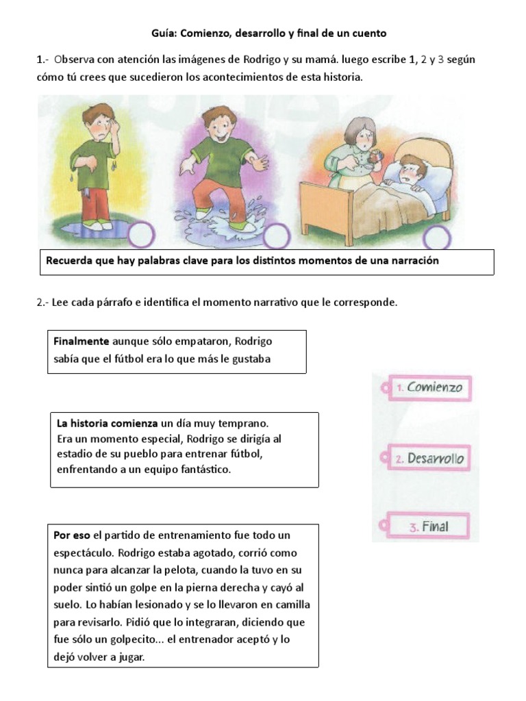 Ordenar La Secuencia de Un Cuento | PDF | Artes del Lenguaje y ...