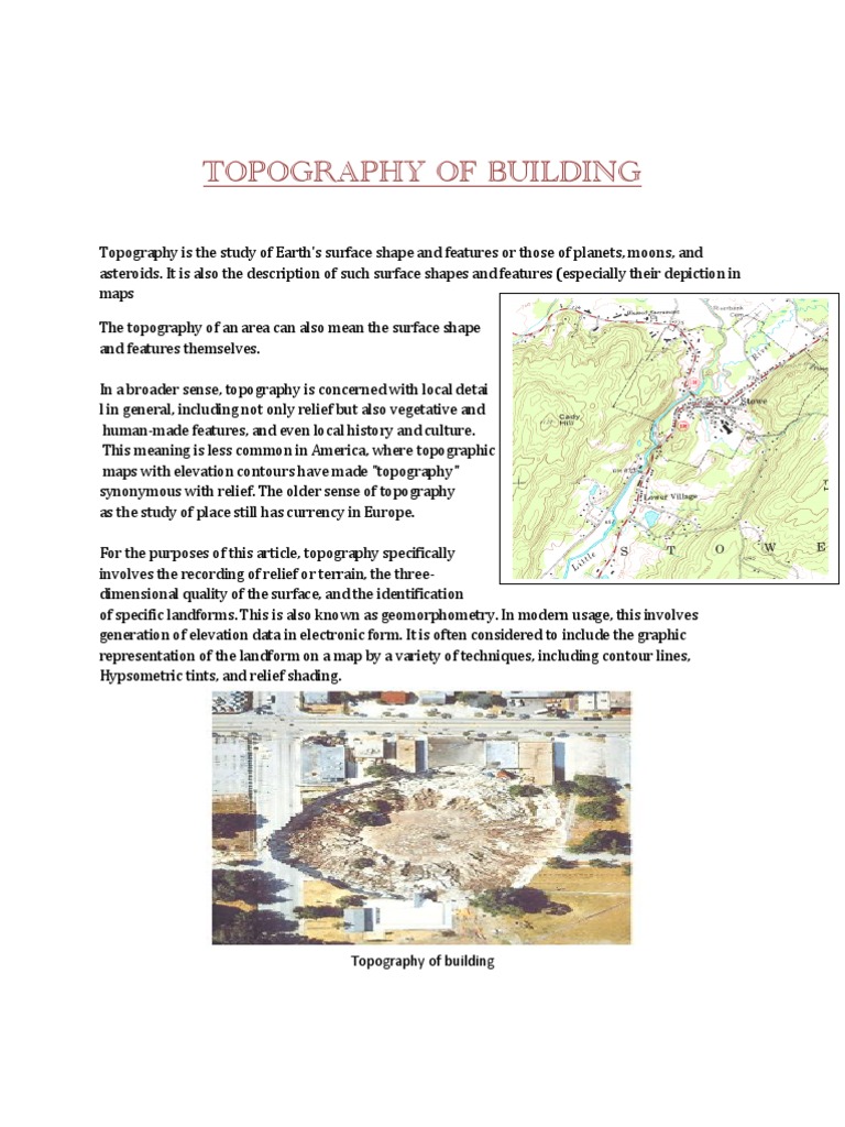 Topography of Building | Topography | Geography