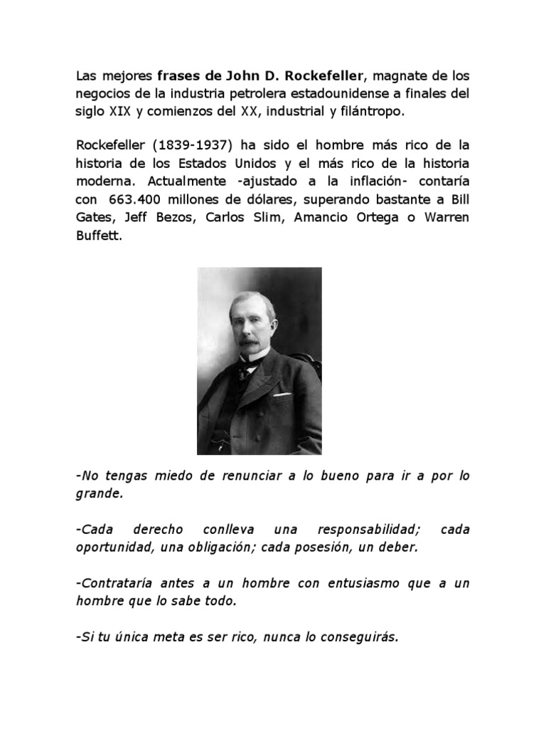 Las Mejores Frases | PDF | John D. Rockefeller | Vida