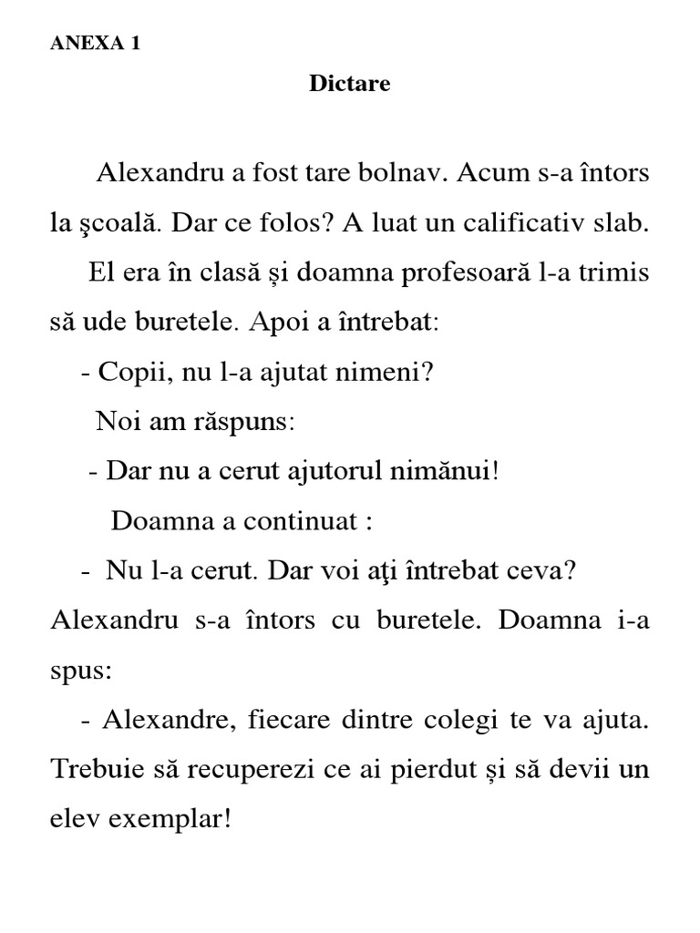ANEXE CLASA A VII-a | PDF
