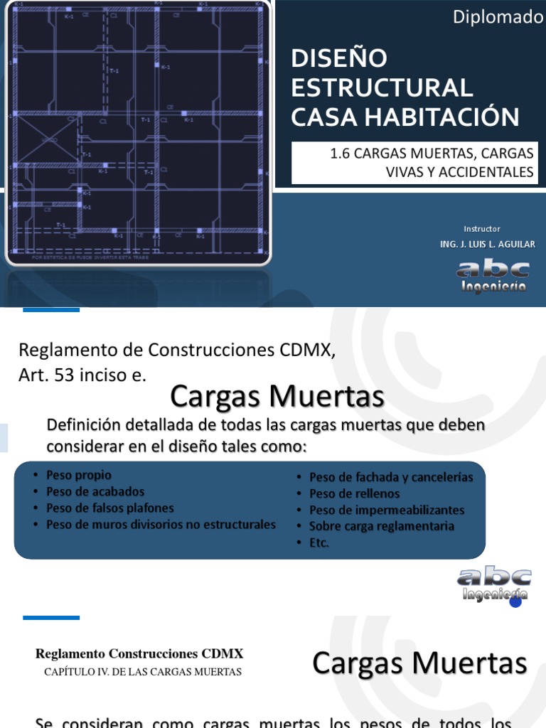 1.6 Calculo de Cargas - Vivas, Muertas y Accidentales | Hormigón ...