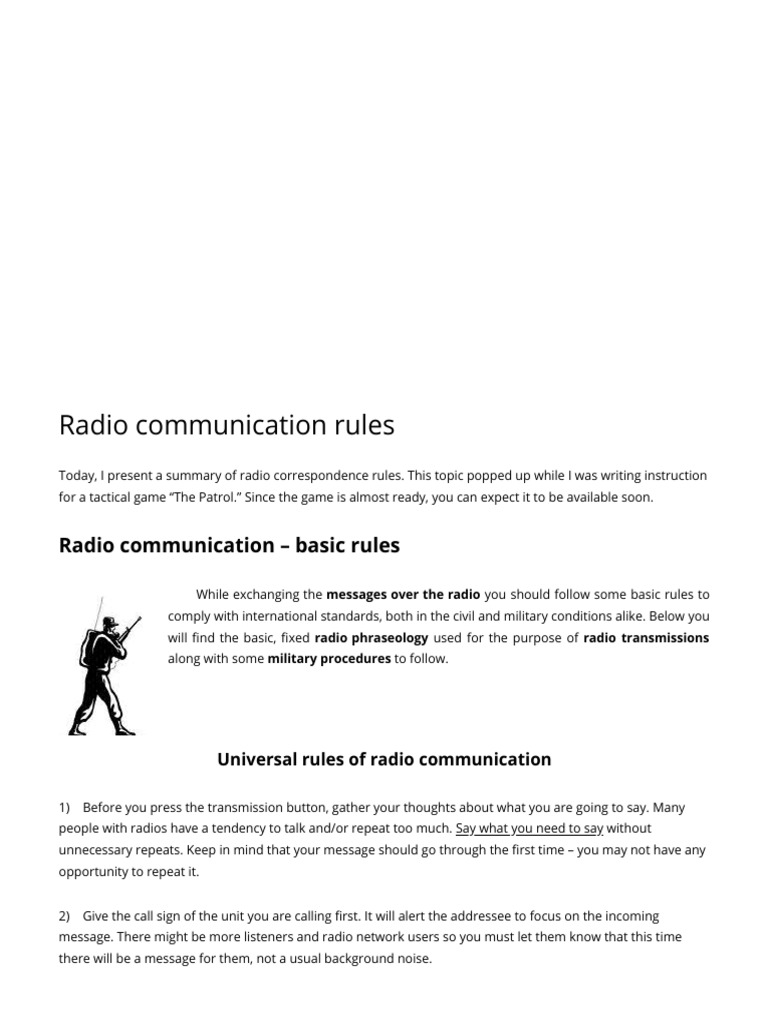 Military Radio Communication Guidelines | PDF | Radio | Communication