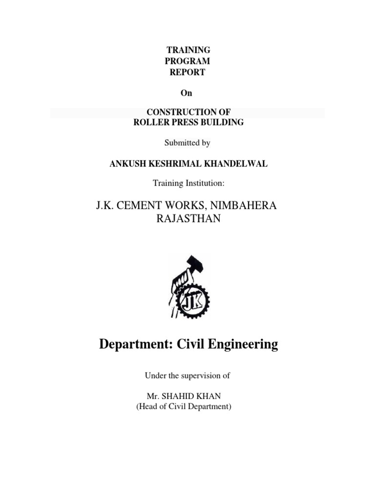 Cement Mill Report | PDF | Surveying | Beam (Structure)