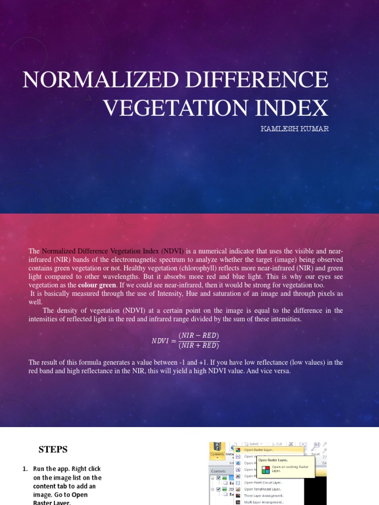 Normalised Difference Vegetation Index | PDF | Infrared | Digital Image