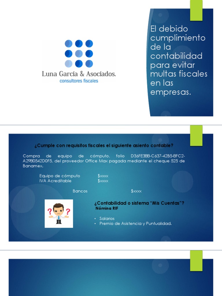 Contabilidad y Multas Fiscales Empresariales | PDF | Regulación ...