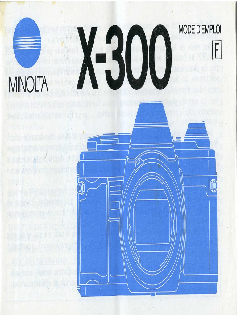 Minolta X300 Manuel FR | PDF