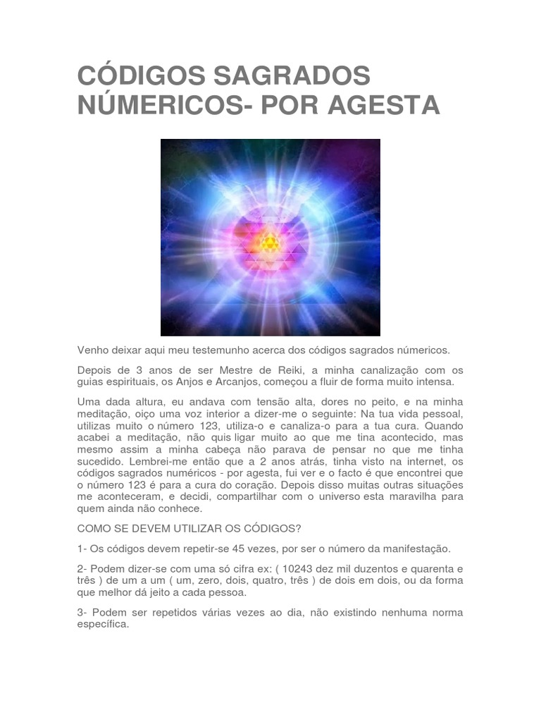 Códigos Sagrados Numéricos | PDF | Câncer | Amor