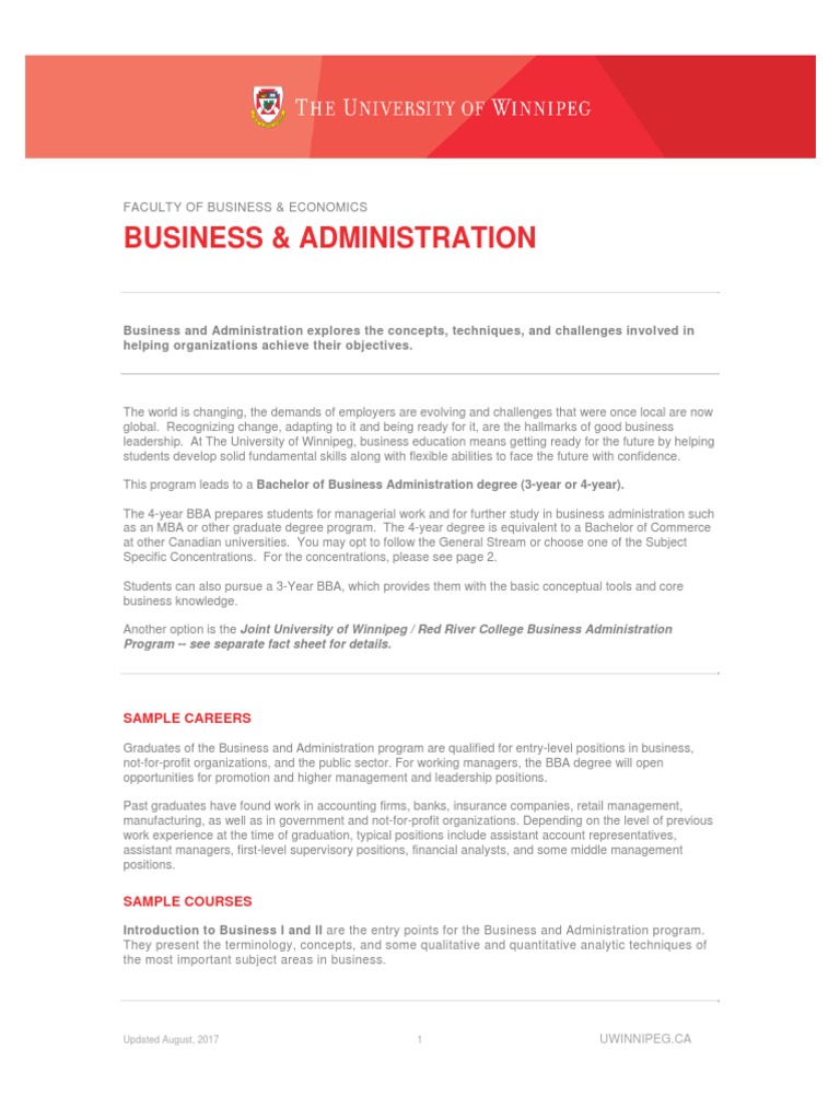 Business & Administration | PDF | Master Of Business Administration ...