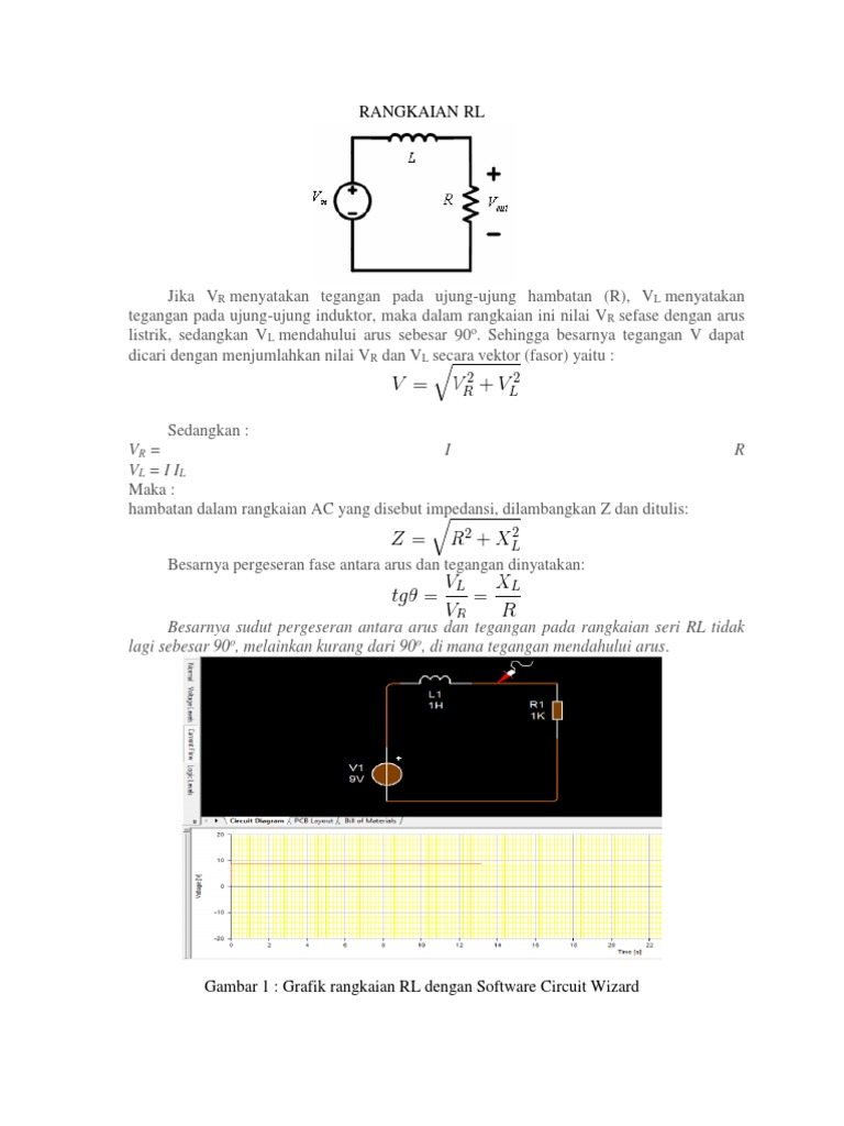Rangkaian RLC Dengan Simulasi Circuit Wizard | PDF | Sains & Matematika