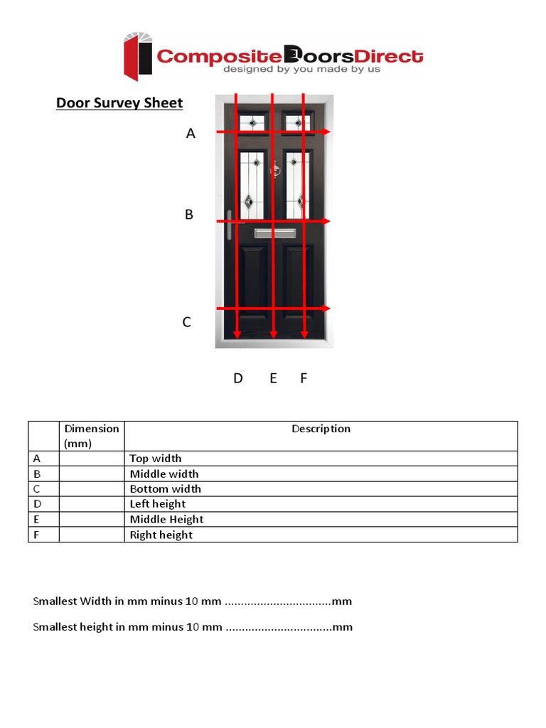 Door Survey Sheet | PDF