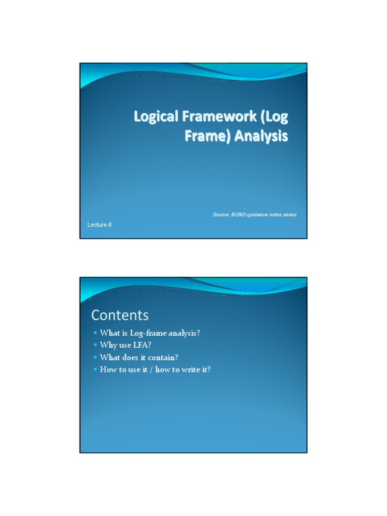 Logical Framework (Log Frame) Analysis | PDF | Goal | Teachers