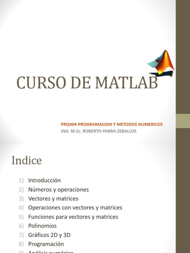 Curso Matlab 1 | PDF | Número complejo | Archivo de computadora