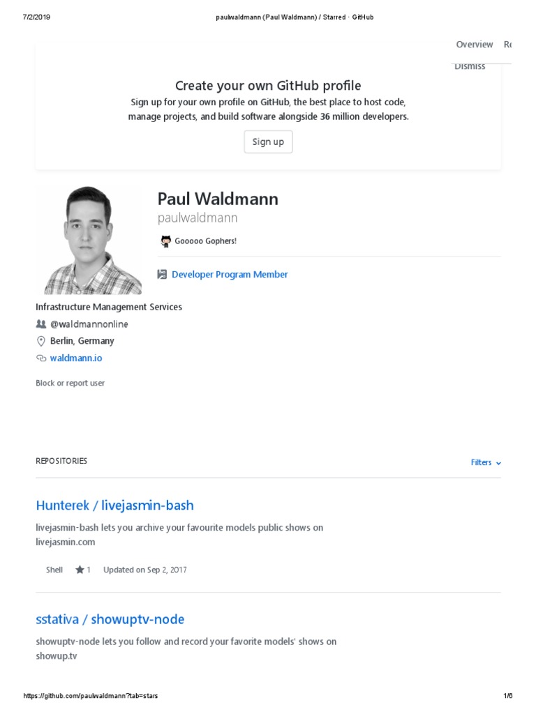 Paulwaldmann (Paul Waldmann) - Starred GitHub | PDF | Java Script | Cascading Style Sheets