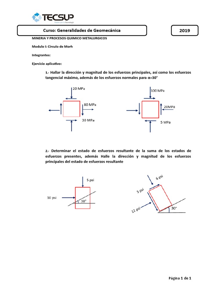 Ejercicio Circulo de Morh | PDF
