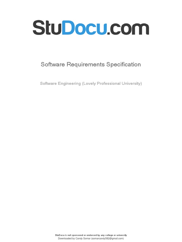 Software Requirements Specification | PDF | Internet | Databases