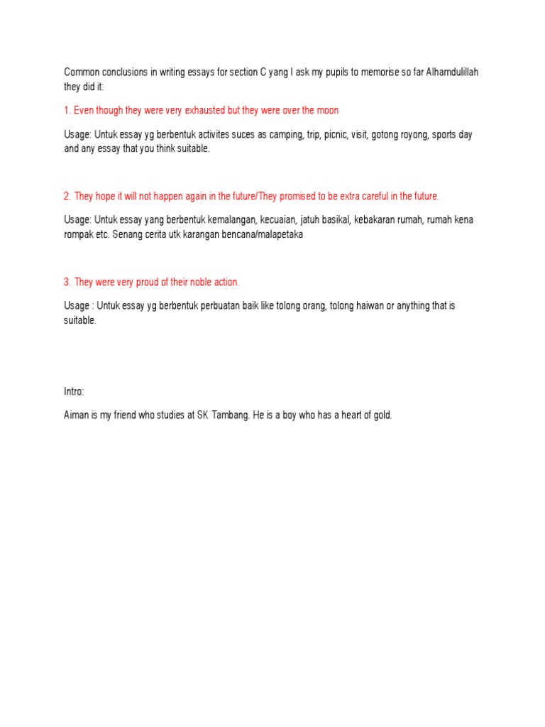 Common Conclusion | PDF