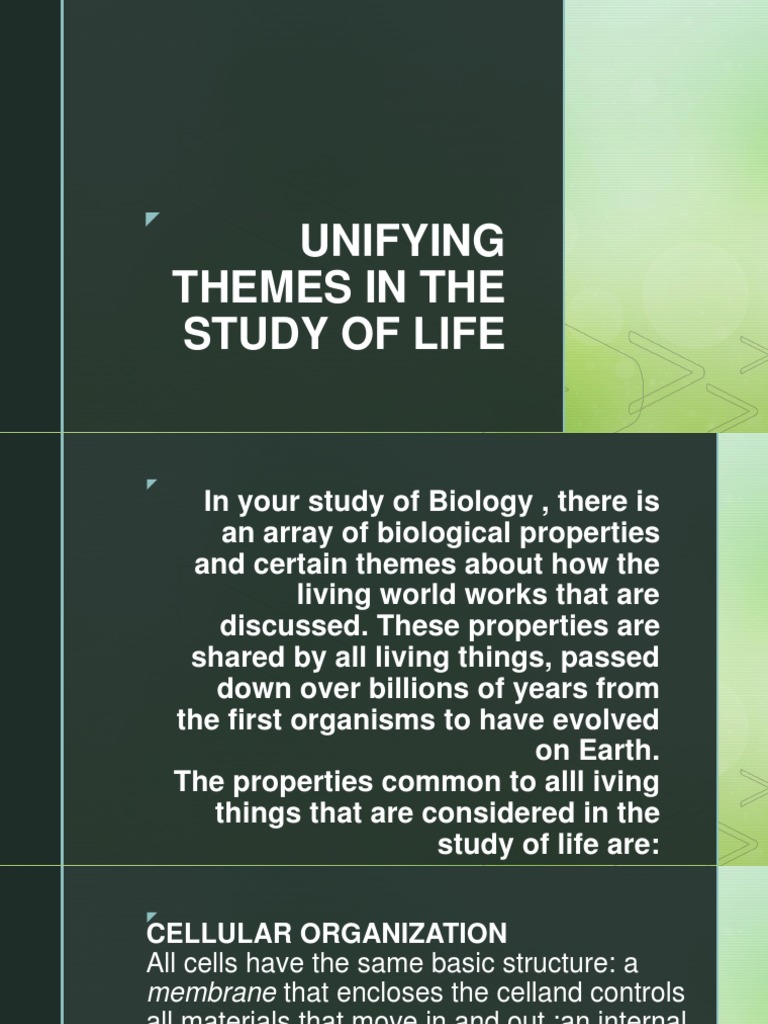 Unifying Themes in The Study of Life | Download Free PDF | Organisms | Life