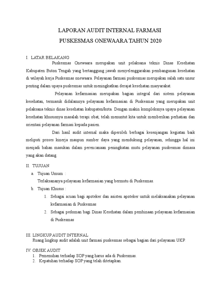 Audit Internal Farmasi Pdf