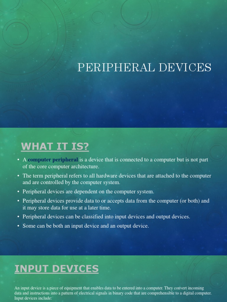 Peripheral Devices | PDF | Computer Data Storage | Hard Disk Drive