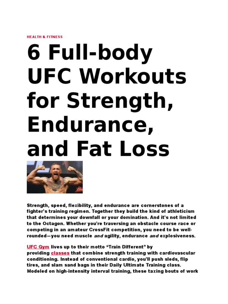 UFC Body Workout Program | PDF | Kettlebell | Strength Training