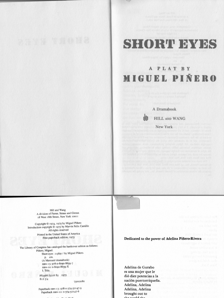 Miguel Pinero Short Eyes PDF | PDF