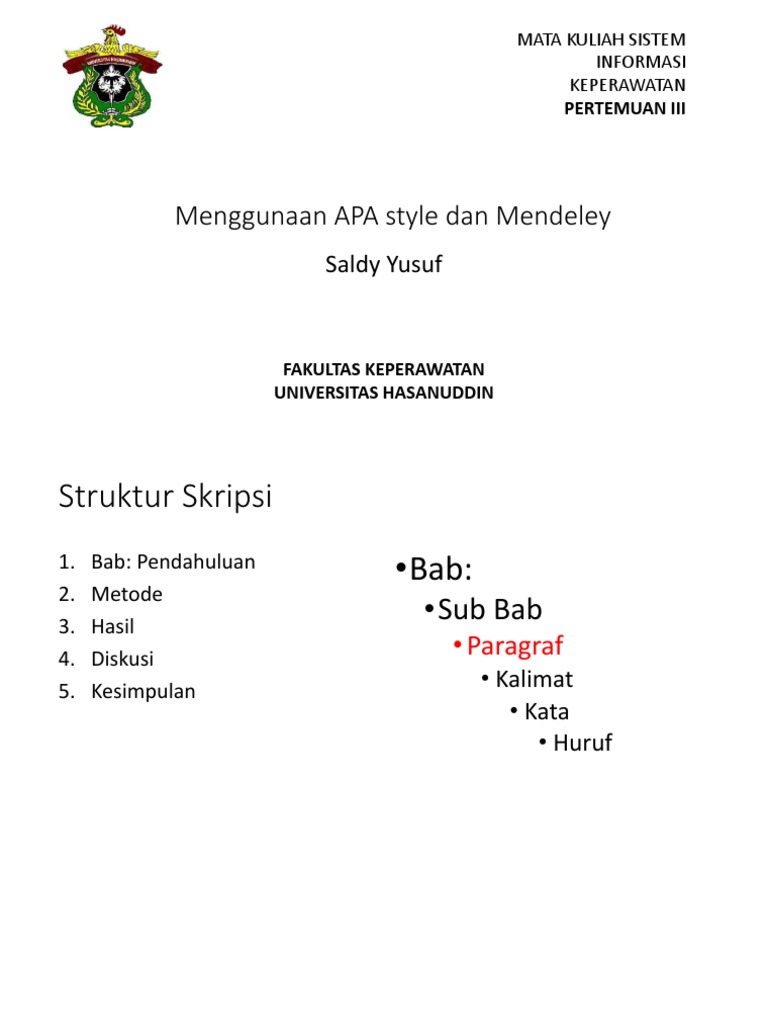 Panduan APA Style & Mendeley | PDF