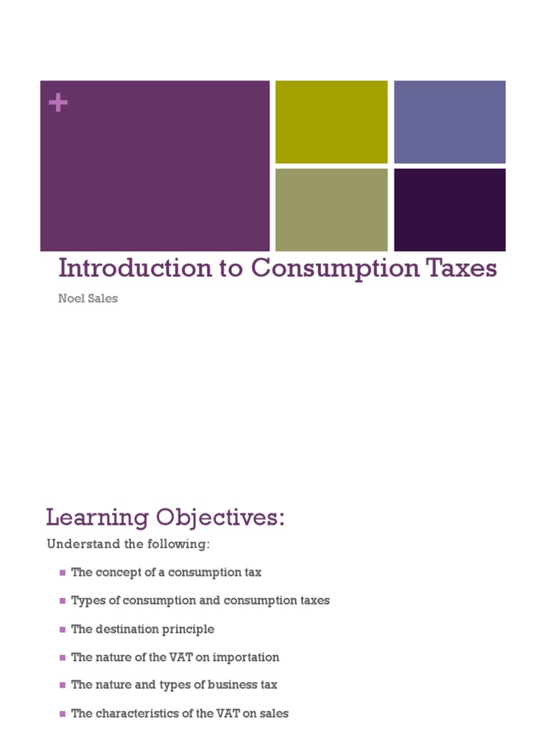 Chapter 1 Introduction To Consumption Taxes | PDF | Value Added Tax ...