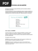 3ab Ficha Tecnica Scamper | PDF | Creatividad | Ciencias de la Computación