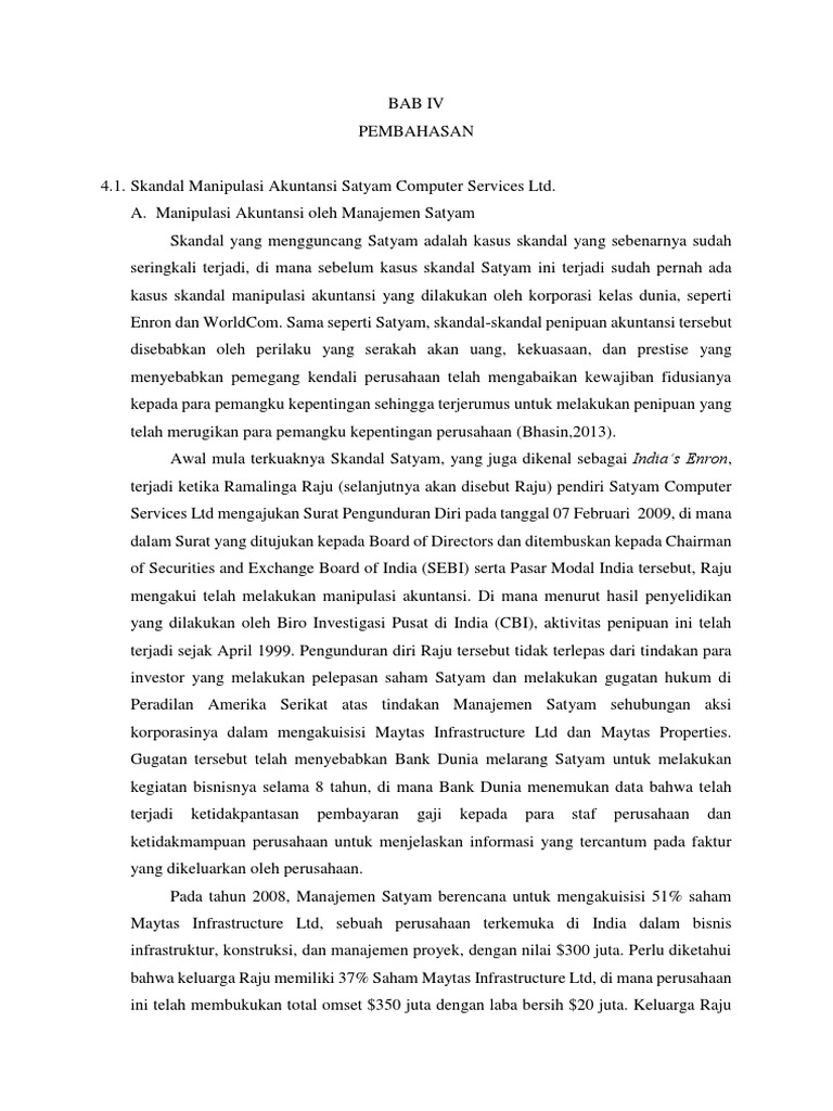 Pembahasan Dan Kesimpulan Satyam | PDF
