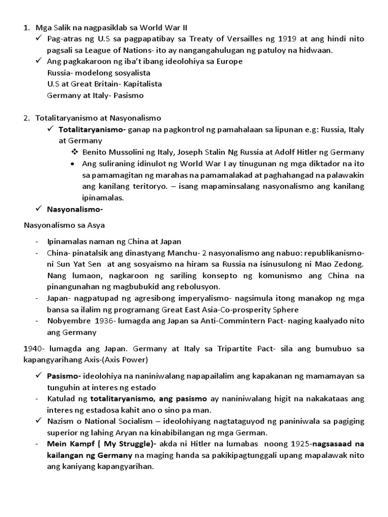 AP - World War II Answer Key | PDF