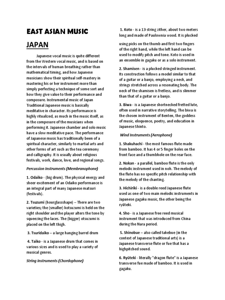 East Asian Music | PDF | Musical Instruments | String Instruments