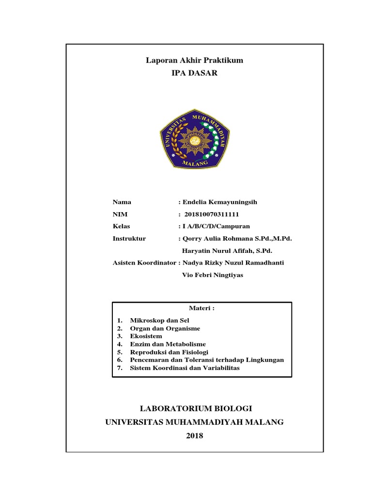 Cover Laporan Praktikum | PDF