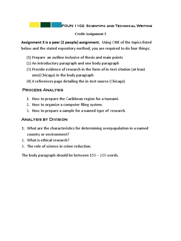 Credit Assignment 3 Option C | PDF