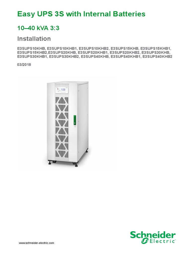 Easy UPS 3S Install Guide | PDF | Electrical Equipment | Manufactured Goods