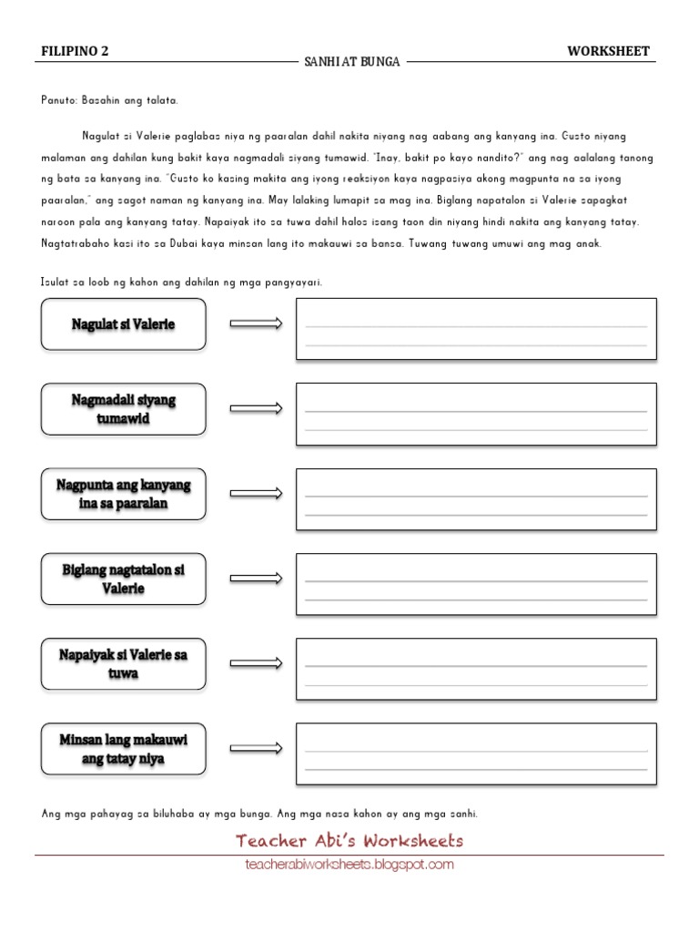 Filipino 2 - Sanhi at Bunga - 1-1 | PDF