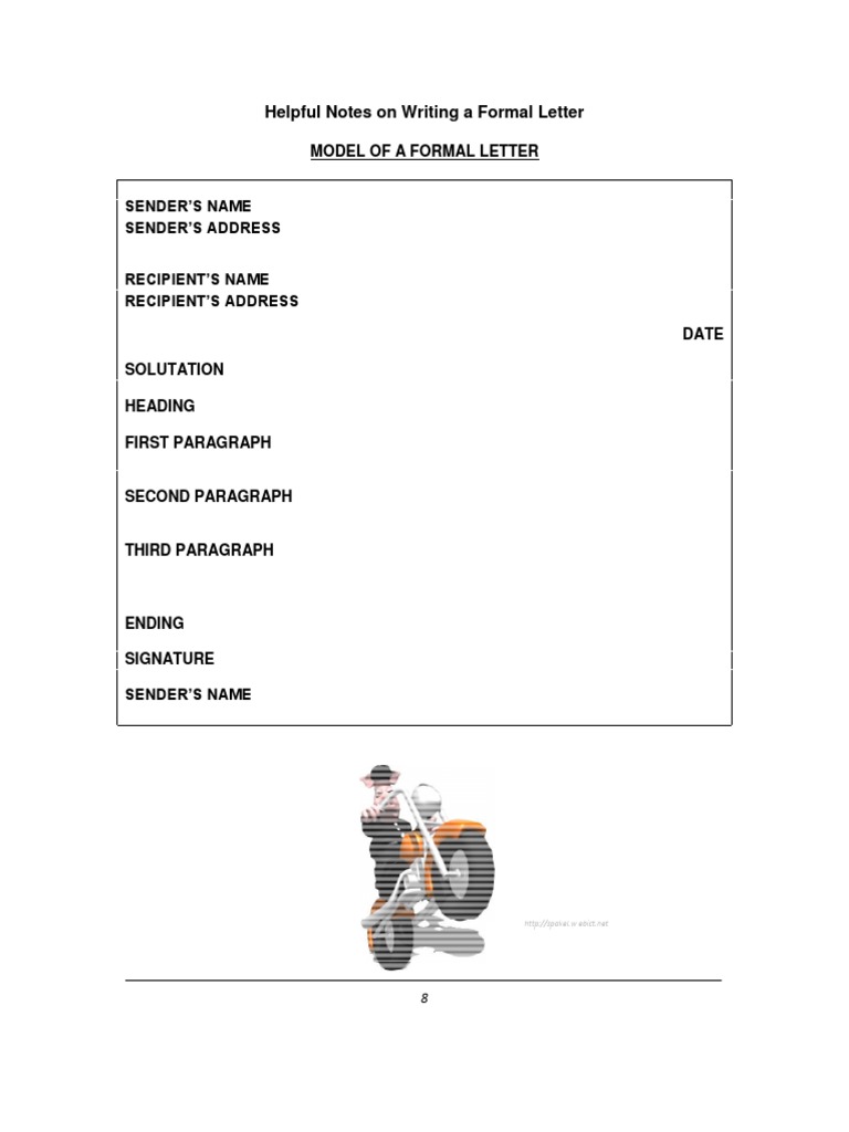 Helpful Notes On Writing A Formal Letter | PDF